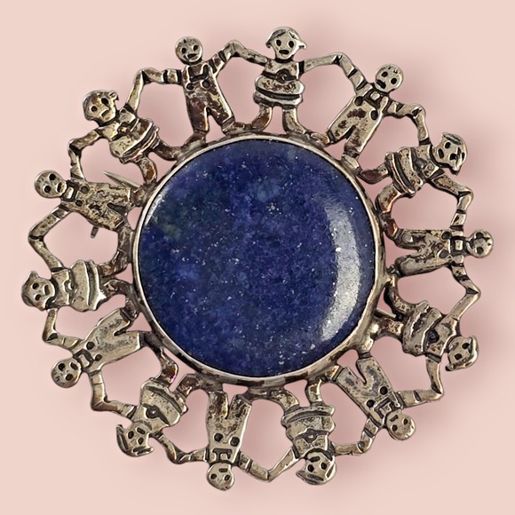Jewelry | Vgfmw Great Falls Metal Works Sterling Silver Azurite Pin ...